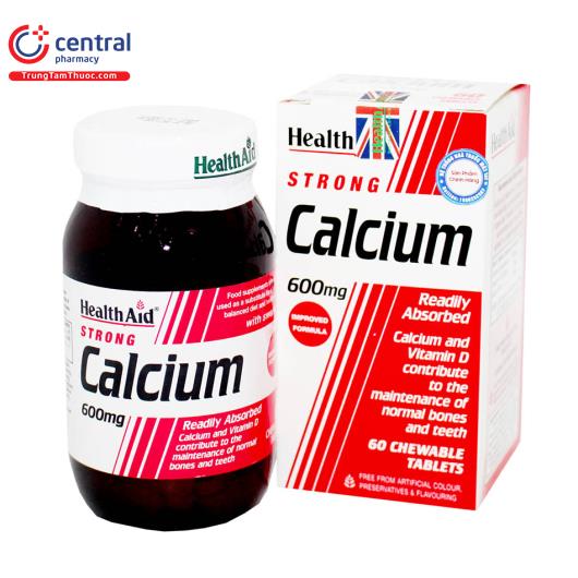 [CHÍNH HÃNG] Strong Calcium 600mg HealthAid bổ sung calci cho cơ thể