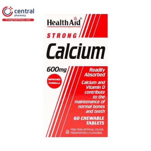 [CHÍNH HÃNG] Strong Calcium 600mg HealthAid bổ sung calci cho cơ thể
