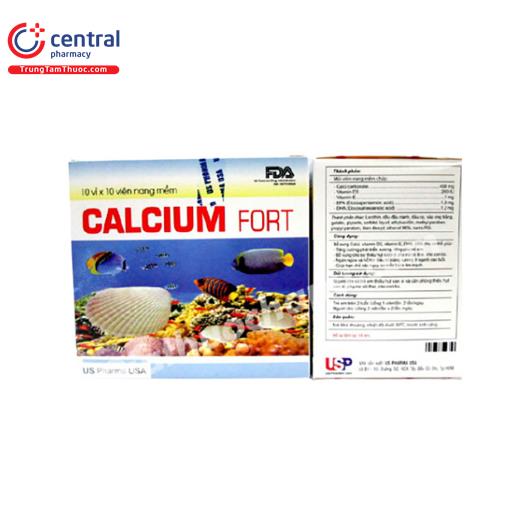 [CHÍNH HÃNG] Thuốc Calcium Fort US Pharma USA (Hộp 10 vỉ x 10 viên)