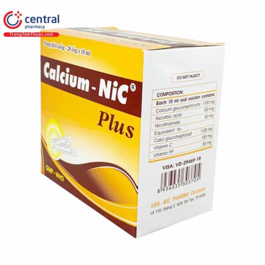 [CHÍNH HÃNG] Thuốc Calcium-Nic Plus bổ sung canxi hoặc vitamin C