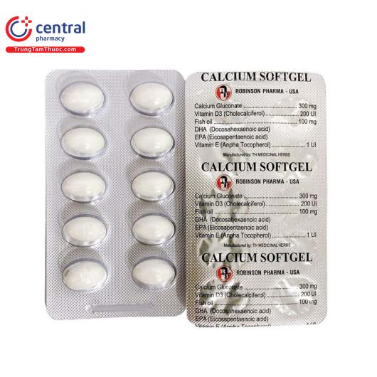 [CHÍNH HÃNG] Thuốc Calcium Softgel (10 vỉ x 10 viên) chắc xương khớp