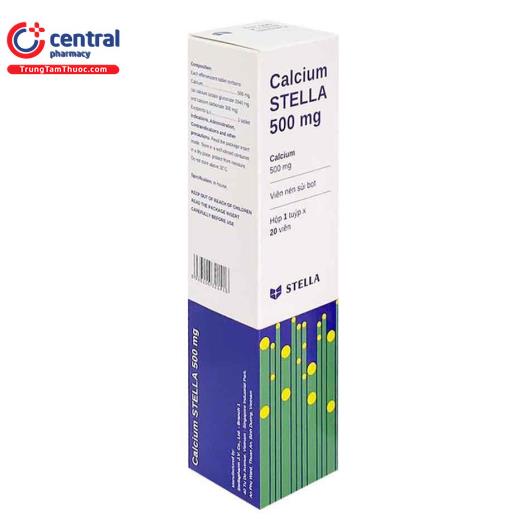 Viên sủi Calcium Stella 500mg: tác dụng, chỉ định, giá bán