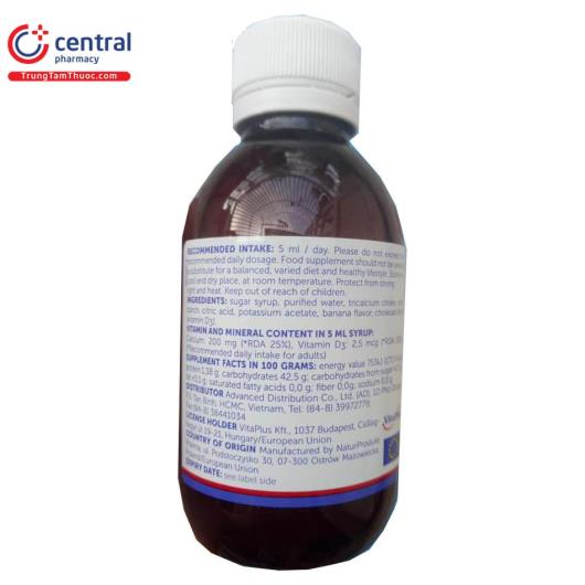 [CHÍNH HÃNG] Thuốc Calcium Syrup + Vitamin D3 for Infants & Kids