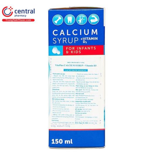 [CHÍNH HÃNG] Thuốc Calcium Syrup + Vitamin D3 for Infants & Kids