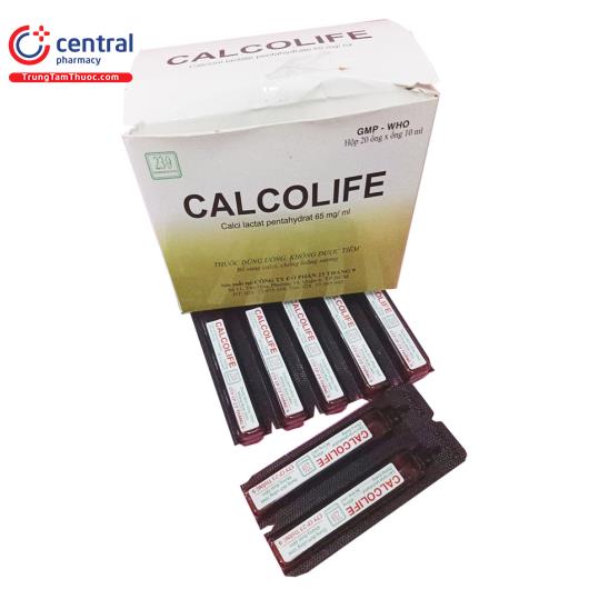 Thuốc Calcolife 65mg ống 10ml điều trị thiếu canxi, ngừa loãng xương