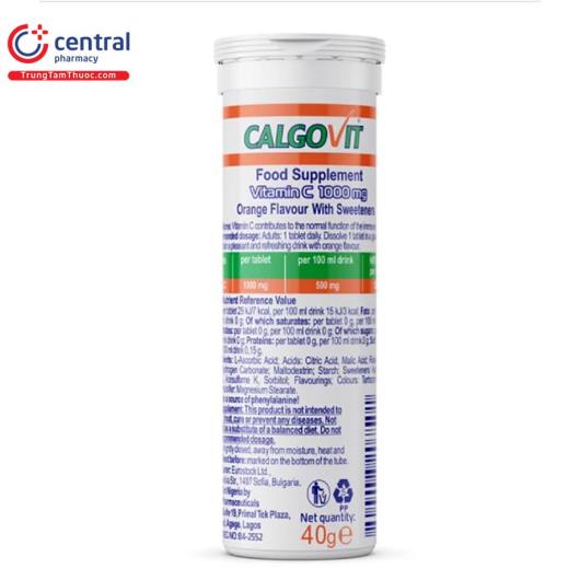 Viên sủi Calgovit Vitamin C: tác dụng, cách dùng, giá bán