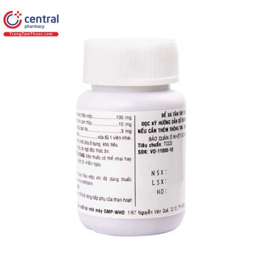 Thuốc hỗ trợ tiêu hóa Carbomint (hộp 30 viên): chỉ định, liều dùng