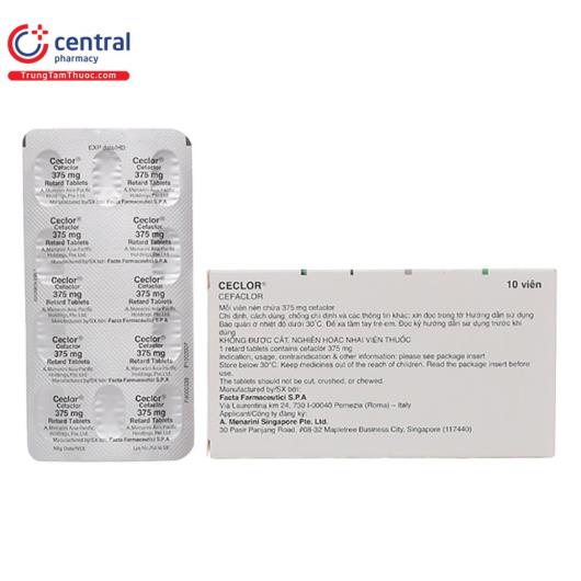 [CHÍNH HÃNG] Thuốc Ceclor 375mg: tác dụng, chống chỉ định, giá bán