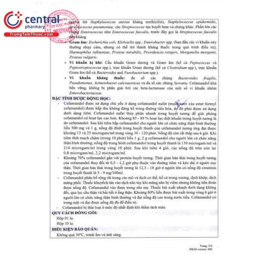 [CHÍNH HÃNG] Thuốc Cefamandol 1g - điều trị nhiễm khuẩn
