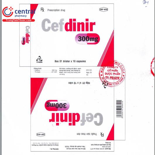 [CHÍNH HÃNG] Thuốc Cefdinir 300mg TV.Pharm điều trị nhiễm khuẩn