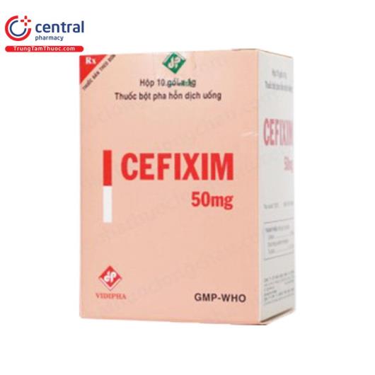 Thuốc Cefixim 50mg Vidipha (10 gói/H): Tác dụng, chỉ định, liều dùng