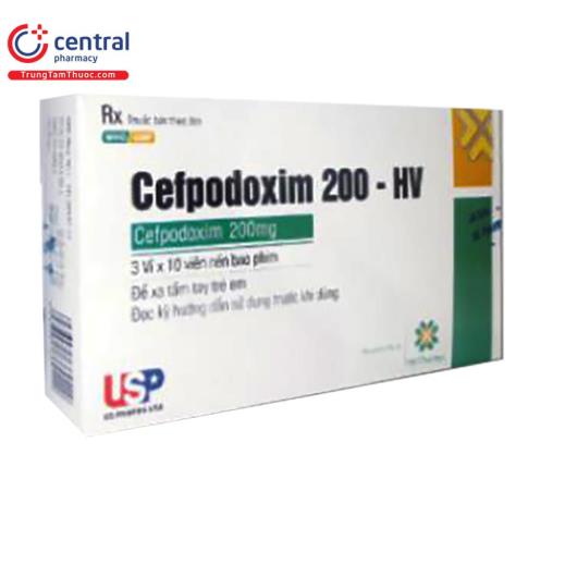 Thuốc Cefpodoxim 200 - HV: công dụng, liều dùng, lưu ý khi sử dụng