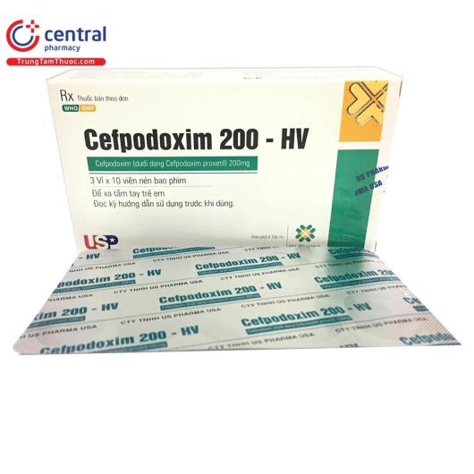 Thuốc Cefpodoxim 200 - HV: công dụng, liều dùng, lưu ý khi sử dụng