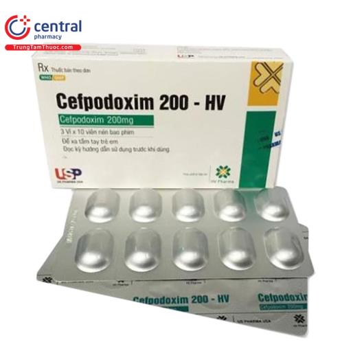 Thuốc Cefpodoxim 200 - HV: công dụng, liều dùng, lưu ý khi sử dụng