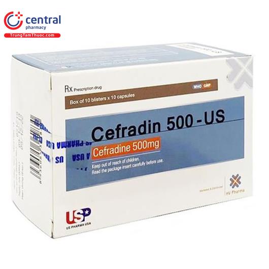 [CHÍNH HÃNG] Cefradin 500 - US hiệu quả trong viêm đường hô hấp
