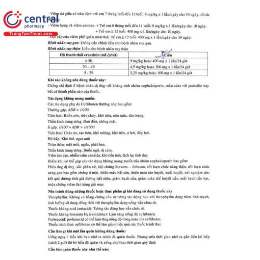 Thuốc Ceftenmax 200 cap điều trị nhiễm khuẩn đường hô hấp