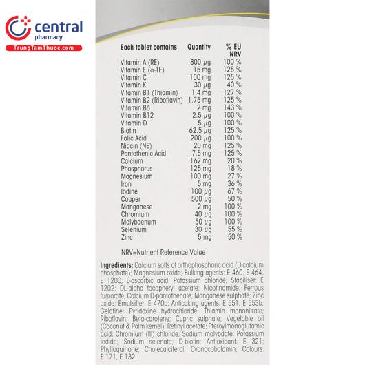 Thuốc Centrum Advance For Adults-Vitamin cho người dưới 50 tuổi