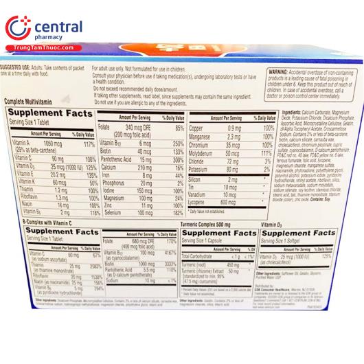 [CHÍNH HÃNG] Thuốc Centrum Wellness Packs Men 20+: Bổ sung vitamin