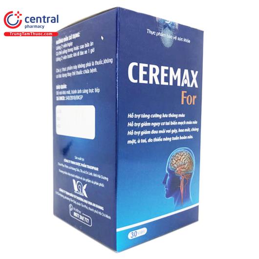 [CHÍNH HÃNG] Ceremax For bổ não, phòng ngừa tai biến mạch máu não