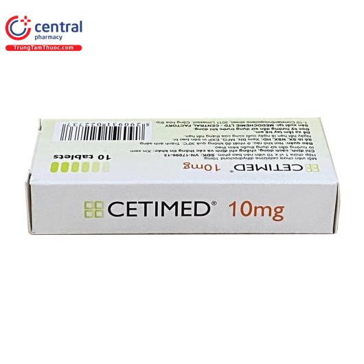 [CHÍNH HÃNG] Thuốc Cetimed (Cetirizine 10mg): Tác dụng, liều dùng