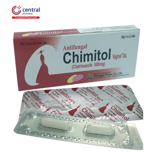 [CHÍNH HÃNG] Thuốc Chimitol (Clotrimazole 500mg) trị nhiễm nấm âm đạo