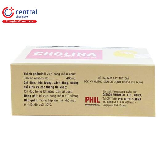 Thuốc Cholina 400mg - phục hồi chức năng sau đột quỵ, chấn thương não