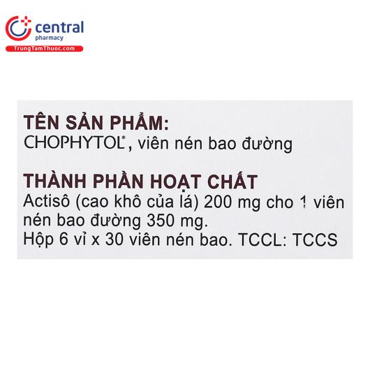 [CHÍNH HÃNG] Thuốc Chophytol Artichoke 200mg - lợi tiểu, thông mật