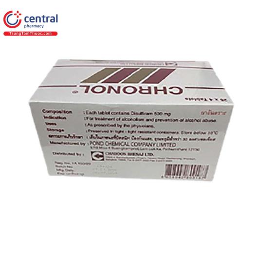 [CHÍNH HÃNG] Thuốc Chronol 500mg - thuốc cai rượu mạn tính