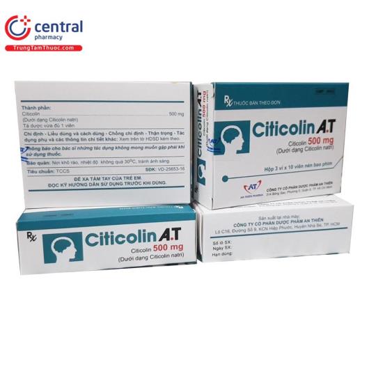 Thuốc Citicolin A.T 500mg - Chống tổn thương não, tăng dẫn truyền