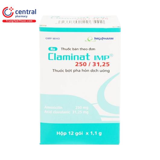 [CHÍNH HÃNG] Thuốc Claminat IMP 250/31,25: Kháng sinh dùng đường uống