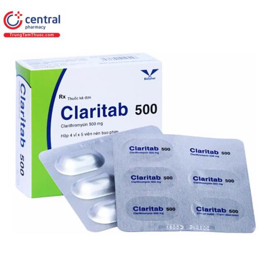 Thuốc Claritab 500 - thuốc kháng sinh điều trị nhiễm khuẩn