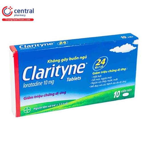 Thuốc dị ứng Clarityne (Loratadine 10mg) viên nén: chỉ định, giá bán