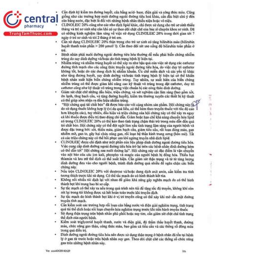 Thuốc Clinoleic 20% 250ml cung cấp dinh dưỡng, nâng cao sức khoẻ