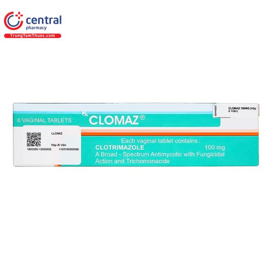 [CHÍNH HÃNG] Thuốc đặt Clomaz 100mg điều trị viêm nhiễm âm đạo