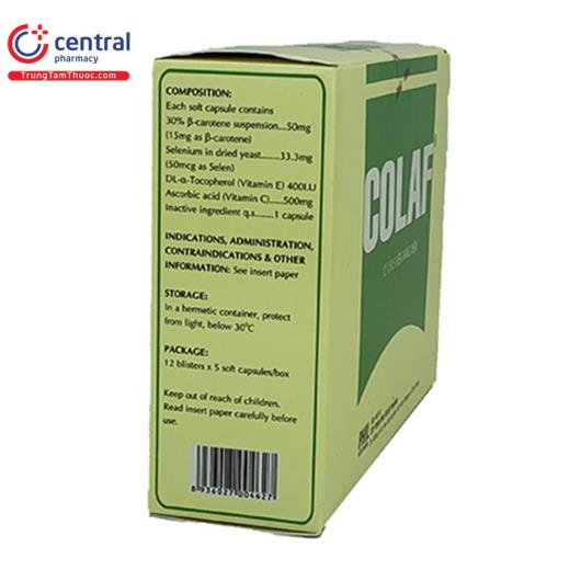 Thuốc Colaf tăng tuần hoàn não, chống lão hoá và tăng cường thị lực