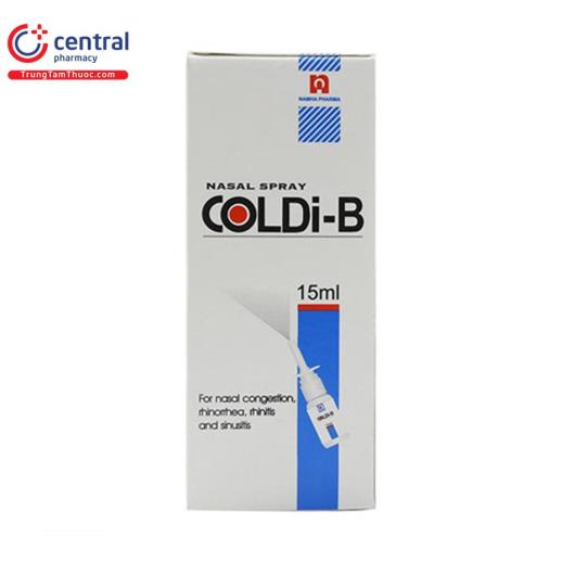 Thuốc xịt mũi Coldi-B giúp giảm ngạt mũi, sổ mũi nhanh chóng