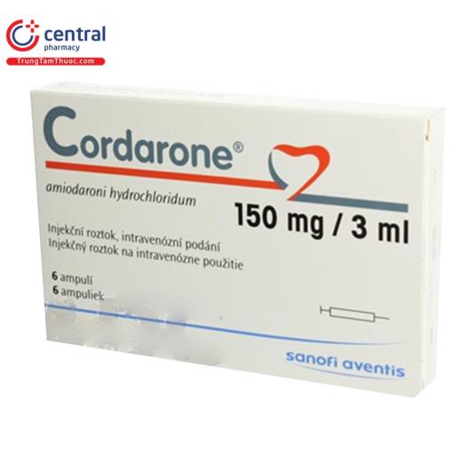 [CHÍNH HÃNG] Thuốc Cordarone 150mg/3ml - điều trị rối loạn nhịp tim