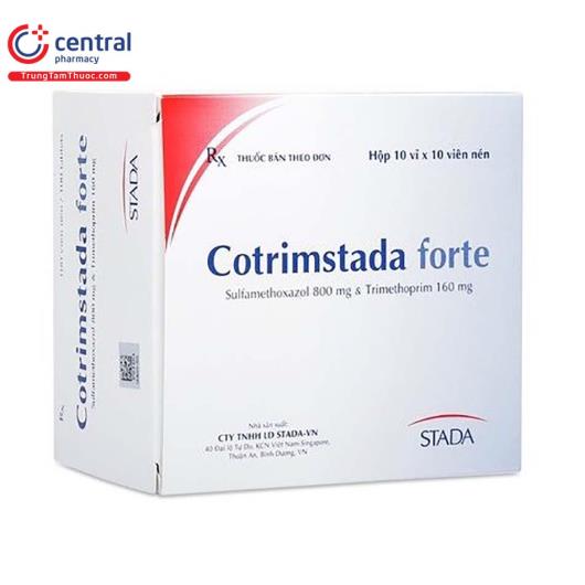Thuốc Cotrimstada forte: tác dụng, liều dùng, tương tác thuốc