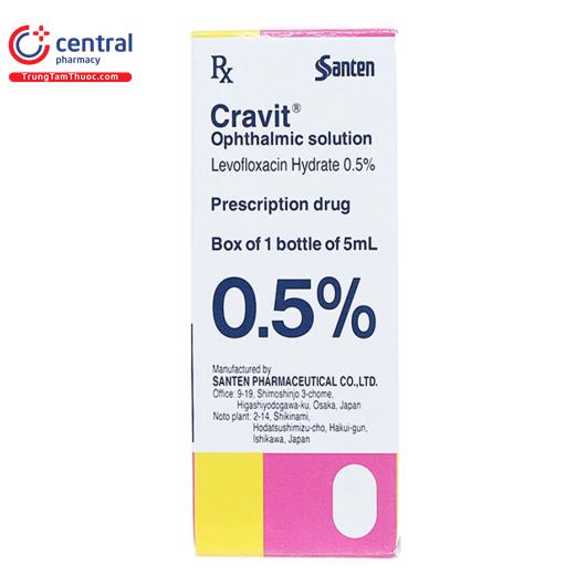 [CHÍNH HÃNG] Thuốc nhỏ mắt Cravit 0.5%: Chỉ định và liều dùng