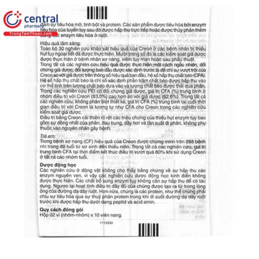 Thuốc Creon 25000: tác dụng, liều dùng và lưu ý khi sử dụng
