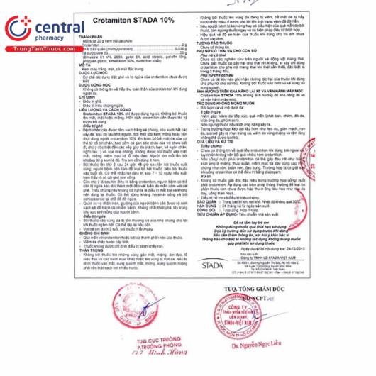 Thuốc Crotamiton STADA 10% đánh bay ghẻ, điều trị ngứa hiệu quả