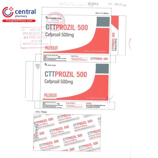 [CHÍNH HÃNG] Thuốc CTTProzil 500 - kháng sinh cho người lớn và trẻ em