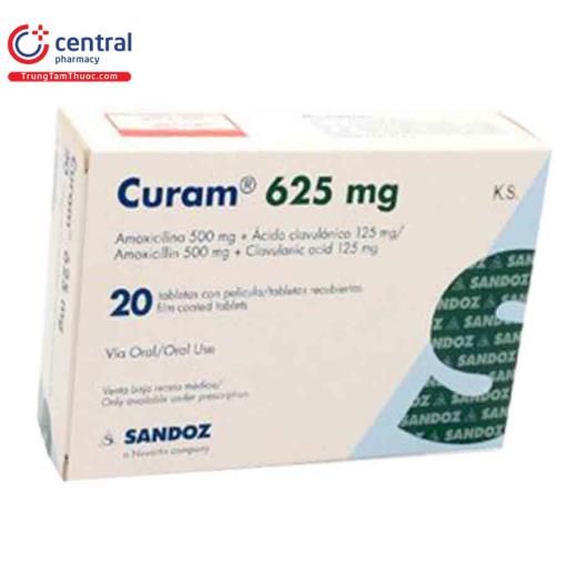 [CHÍNH HÃNG] Thuốc Curam 625mg (hộp 20 viên) - Điều trị nhiễm khuẩn
