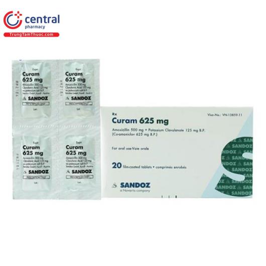 [CHÍNH HÃNG] Thuốc Curam 625mg (hộp 20 viên) - Điều trị nhiễm khuẩn