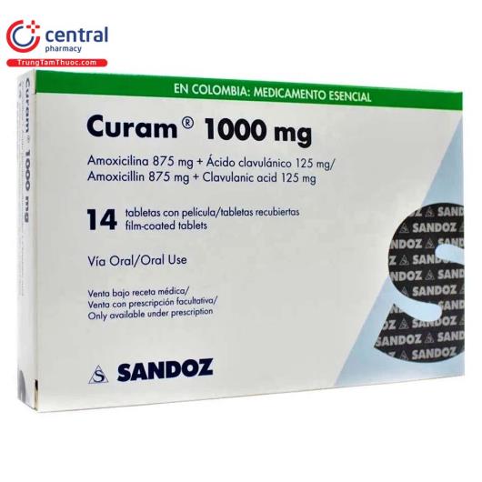 Thuốc Curam 1000mg điều trị nhiễm khuẩn: tác dụng và giá bán