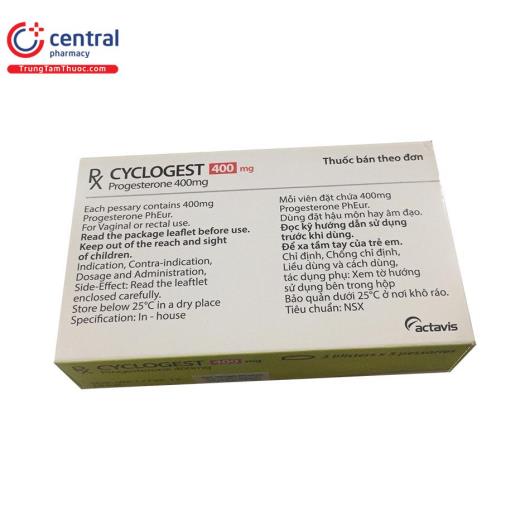 Thuốc Cyclogest 400mg: Tác dụng - Cách dùng và Lưu ý khi sử dụng