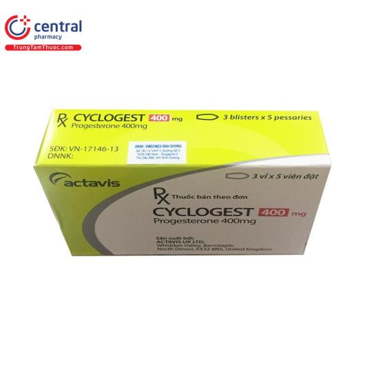 Thuốc Cyclogest 400mg: Tác dụng - Cách dùng và Lưu ý khi sử dụng