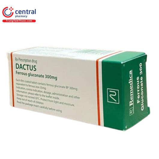 [CHÍNH HÃNG] Thuốc Dactus 300mg điều trị thiếu máu do thiếu sắt