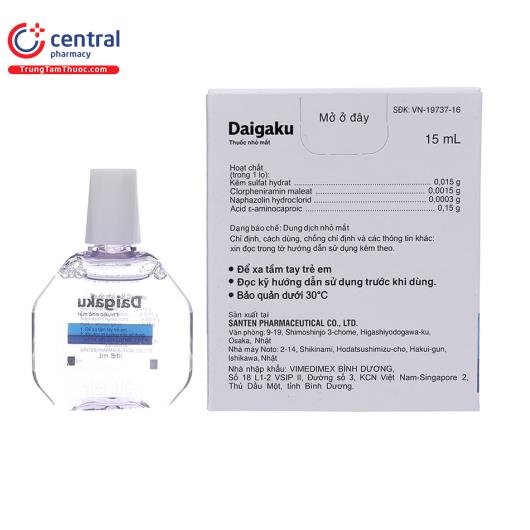 Thuốc Daigaku - Thuốc nhỏ mắt tăng cường thị lực, giảm căng thẳng
