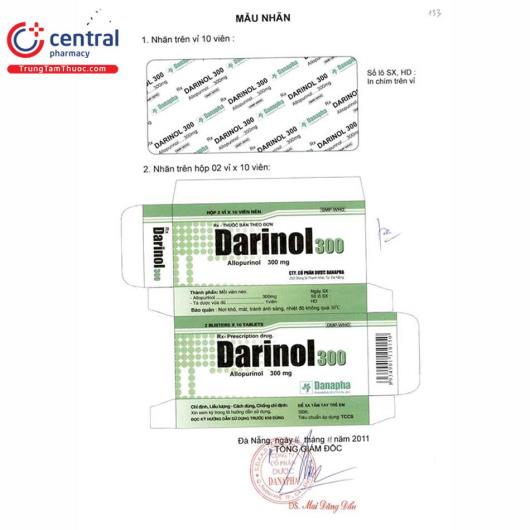 Thuốc Darinol 300 điều trị bệnh nhân bị cơn gút tái phát phức tạp